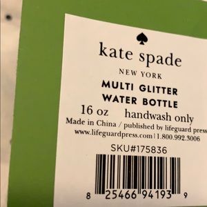 kate spade | Dining | Hp Gorgeous Kate Spade Glitter Water Bottle ...